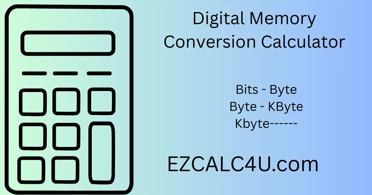 Digital Memory Conversion Calculator | Free conversion, No sign up required